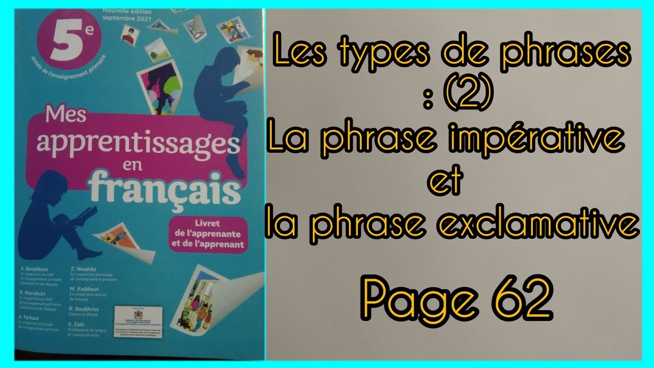 Les types de phrases (2) : la phrase impérative et la phrase ...