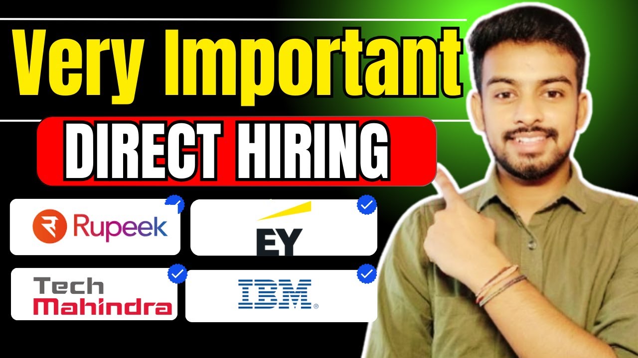 EY, Rupeek, Tech Mahindra Urgent Hiring | Direct OFF Campus Drive For ...
