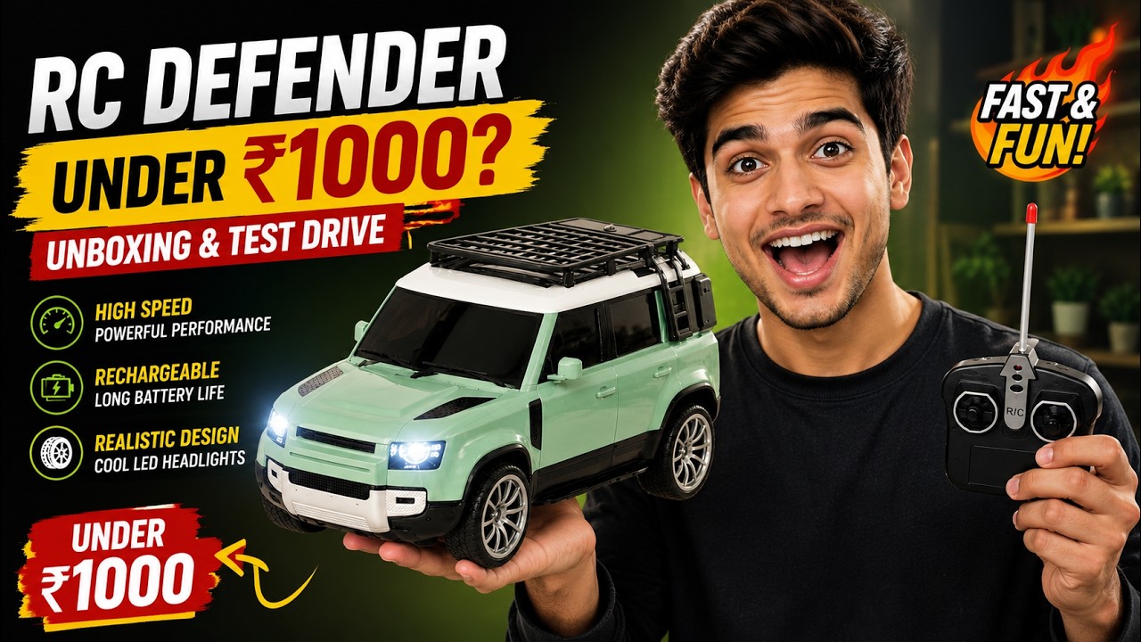 Rc Land Rover Defender Car | Unboxing & Testing | Defender Car Under ...
