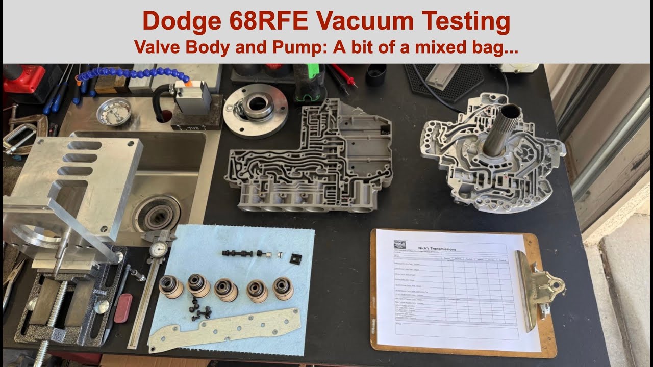 Dodge Chrysler 68RFE Valve Body and Pump Testing - YouTube