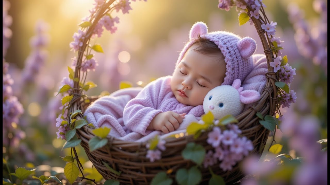 Baby Sleeping with Bunny Plush 🐰👶 | 3 Hours Peaceful Baby Lullabies in ...