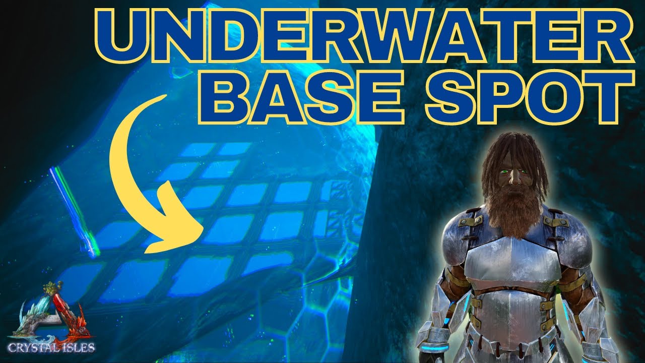 NEW Hidden Underwater Base Spot on Crystal Isles | Ark Survival Evolved ...
