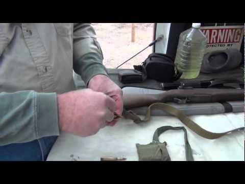 How To Load The M1 Garand Rifle Clip www.IamJackofAllTrades.com - YouTube