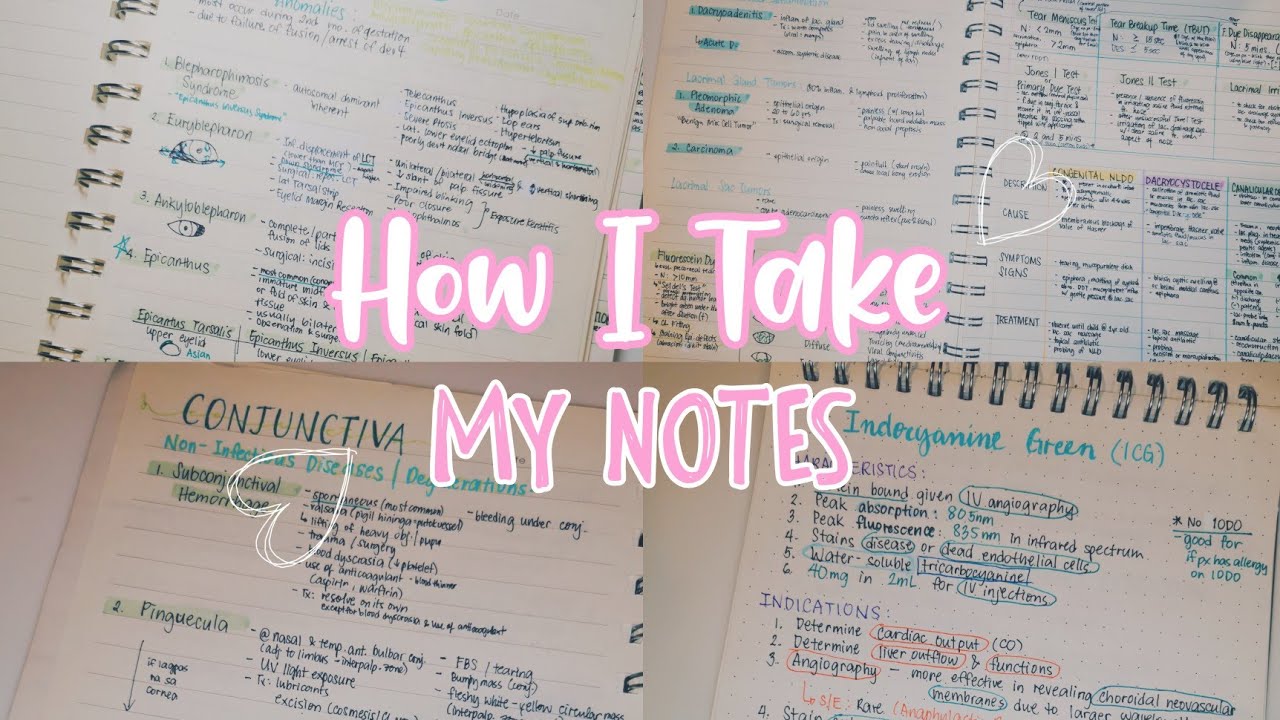 HOW I TAKE MY NOTES 📝 (neat and organized) + Note Taking Methods ...