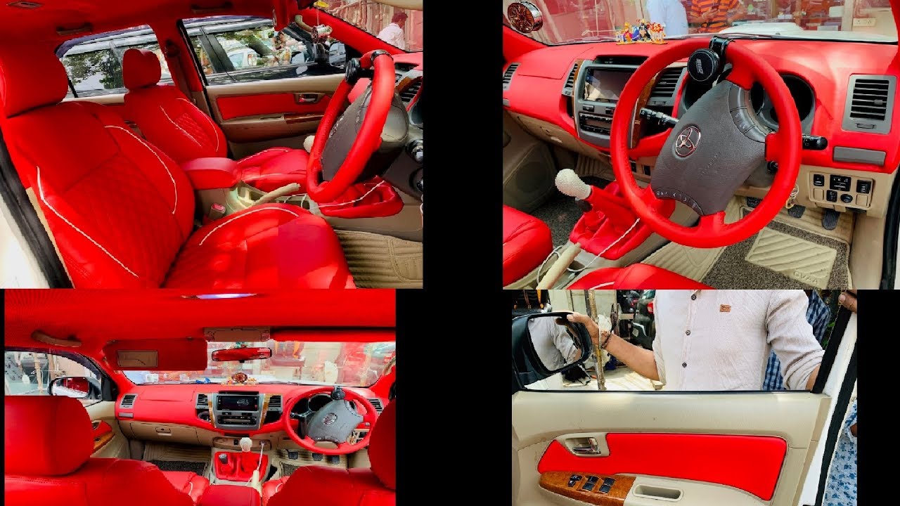 Toyota Fortuner From Punjab For Full Interior | Red Colour Interior For ...