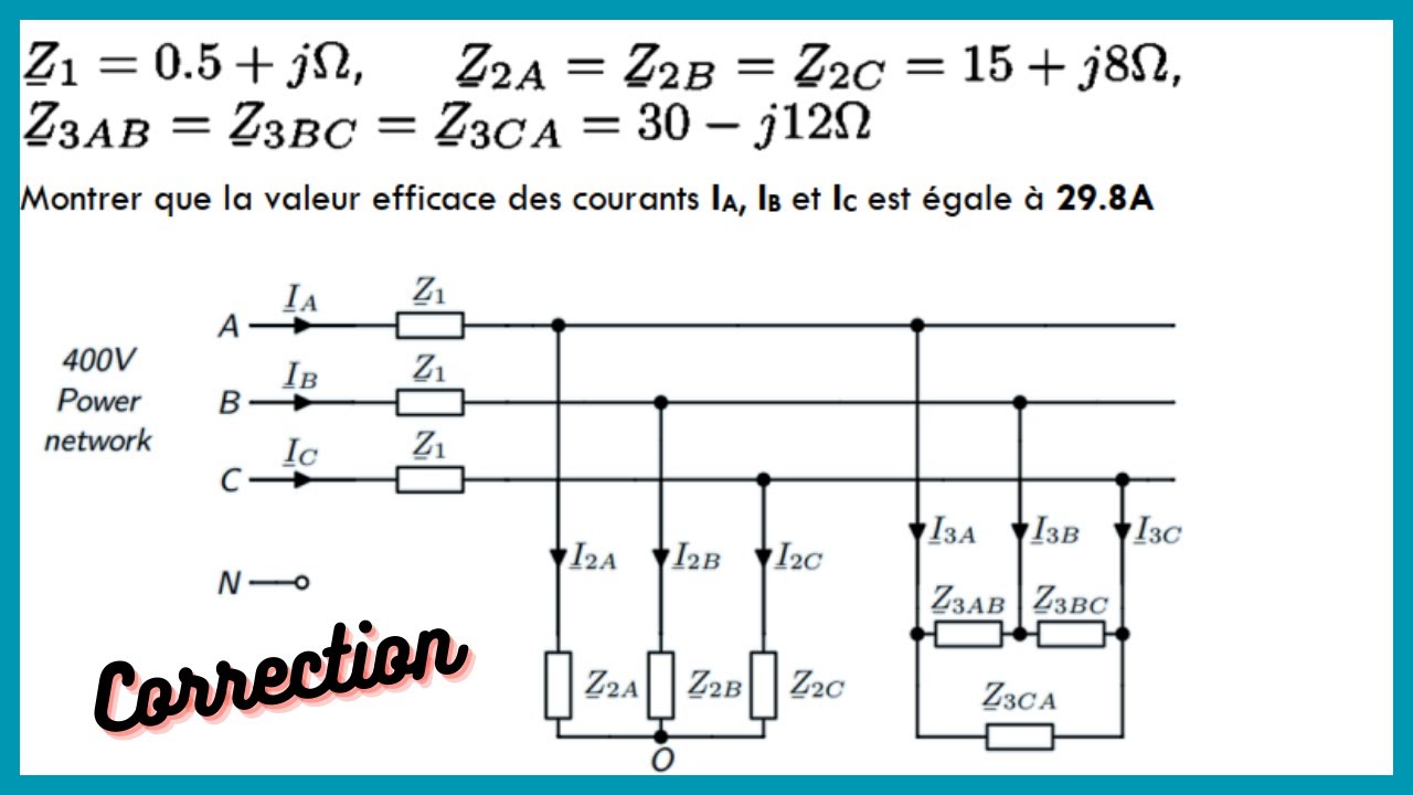 Correction Examen SYSTEME TRIPHASE - METHODE 1 - YouTube
