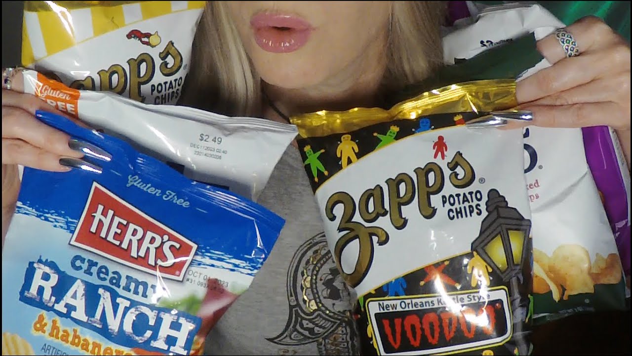 ASMR Potato Chip Challenge | Trying & Rating 6 Different Chips ...