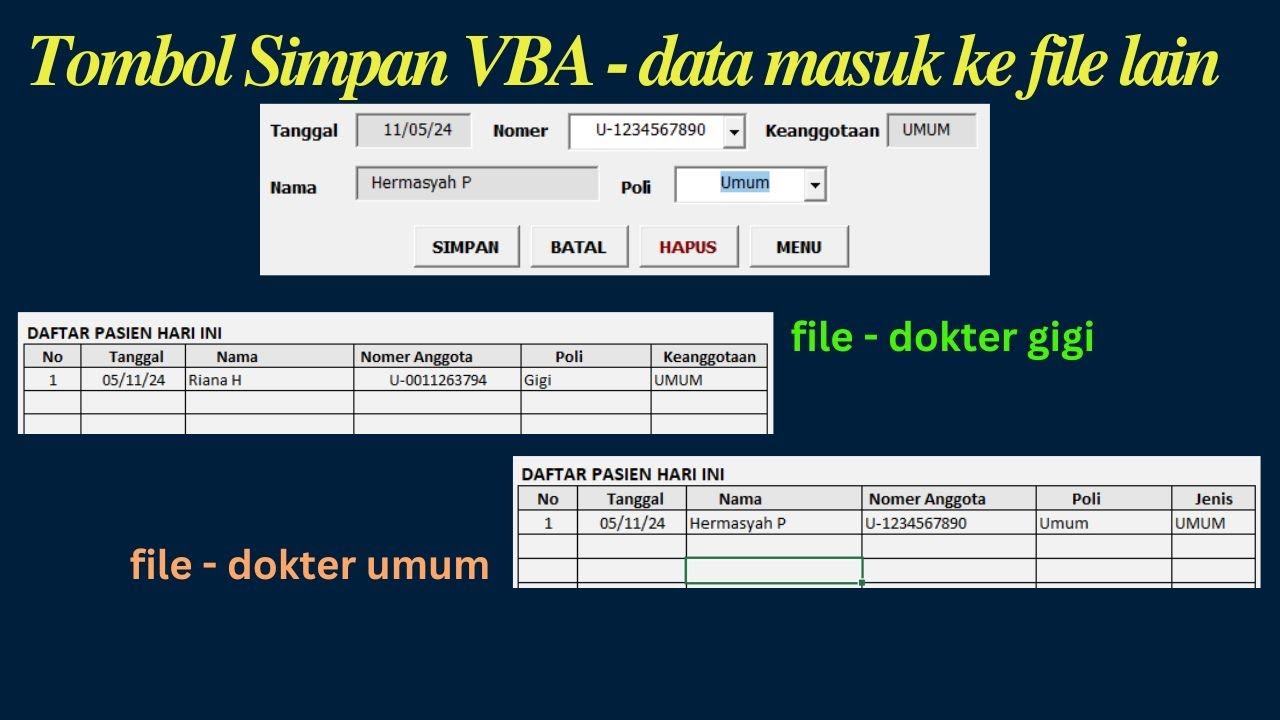 Tombol Simpan di VBA | Tombol Simpan ke File Lain di VBA | Tombol Simpan ke File Lain dengan VBA ...