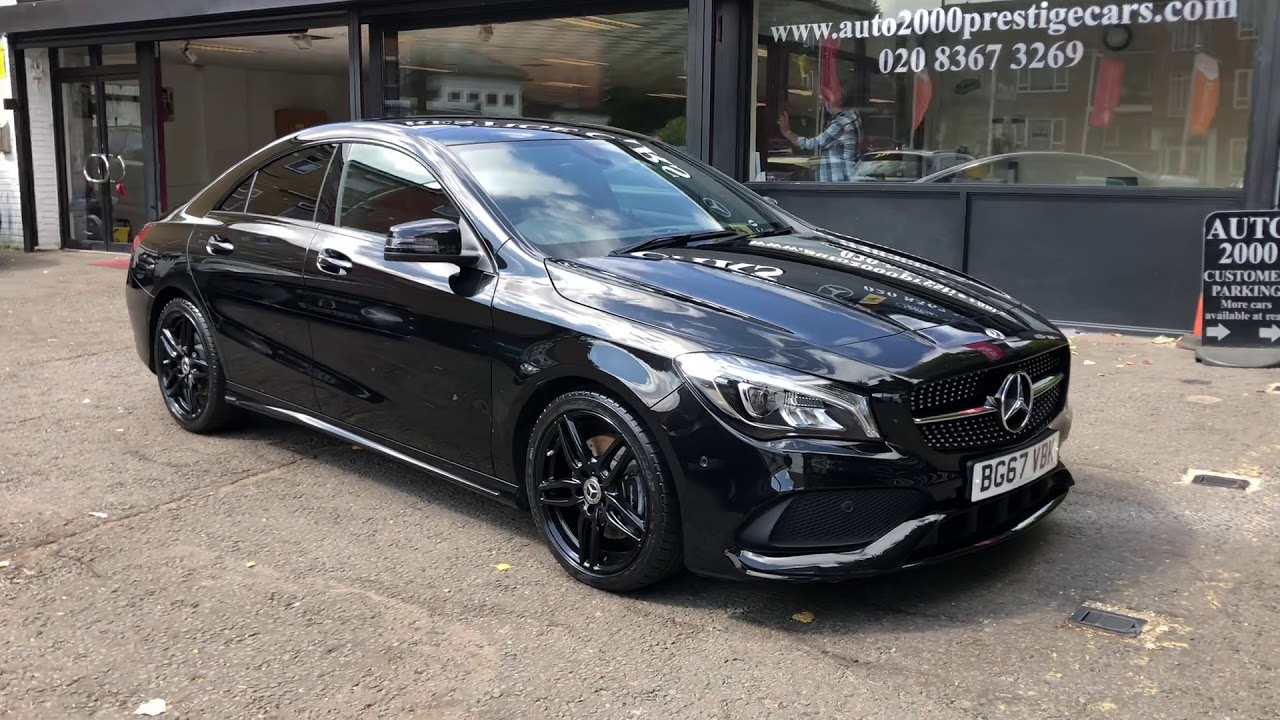 Mercedes CLA amg line black 2017 67 plate for sale @ Auto 2000 - YouTube