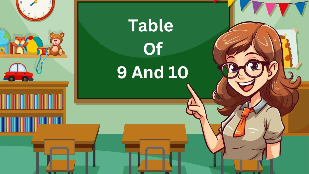 Table Of 9 And 10 | Learn the 9 & 10 Times Tables Fast! | Fun & Easy ...