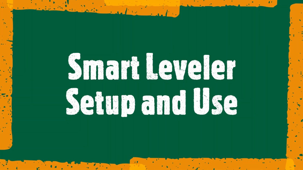 Smart Leveler Setup and use - YouTube