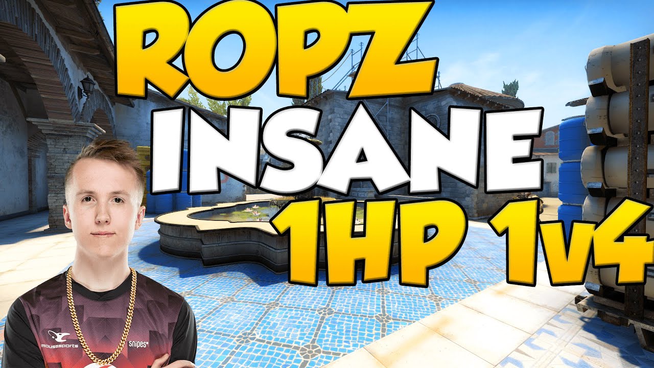ROPZ INSANE 1v4 1hp CLUTCH!!! - YouTube