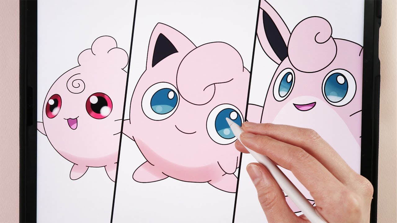 포켓몬 그리기 How To Draw pokemon - Jigglypuff evolution , Igglybuff ...