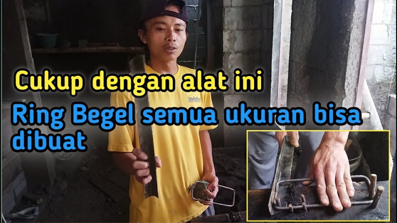 cara membuat besi begel /cincin menggunakan besi siku - YouTube