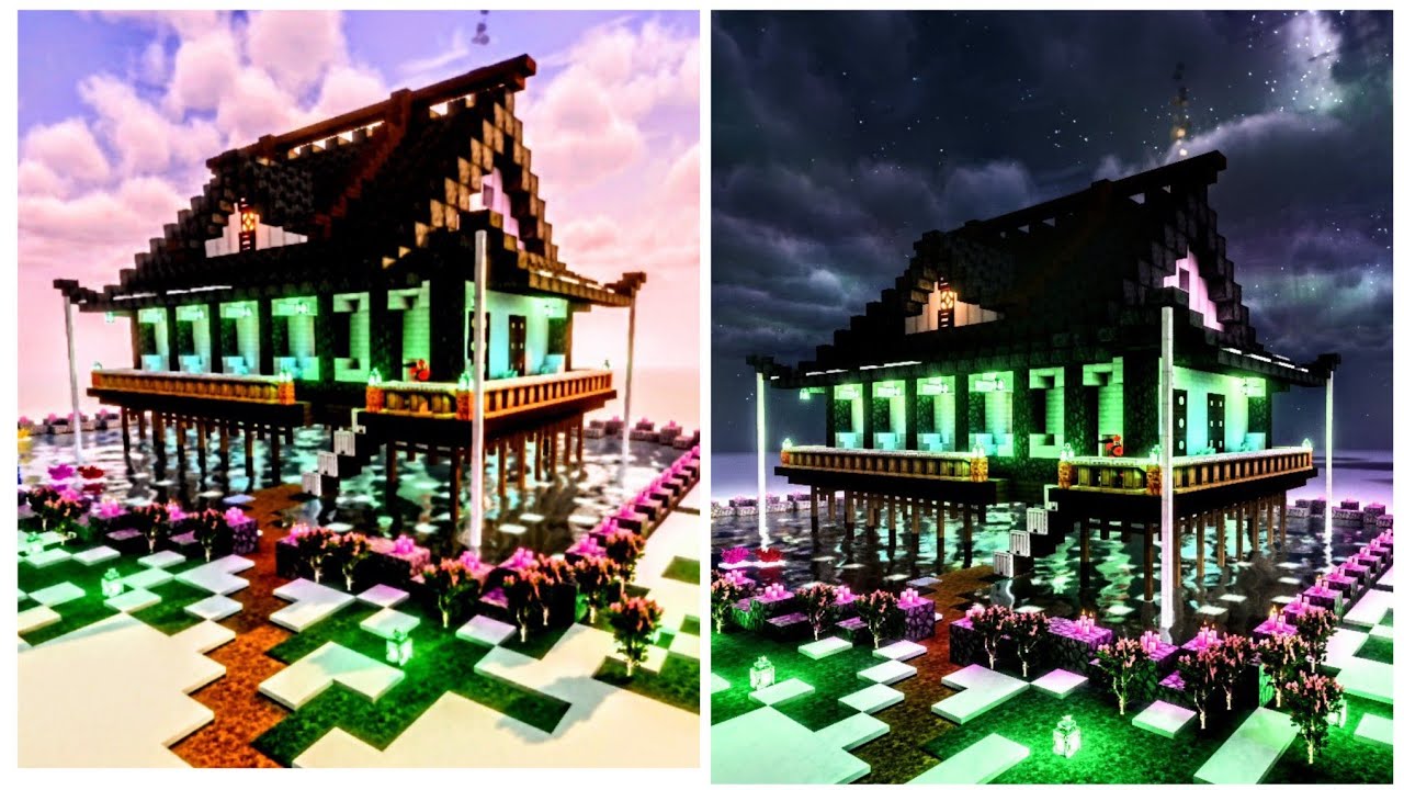 Minecraft Timelapse | Japanese Hot Spring | Onsen - YouTube