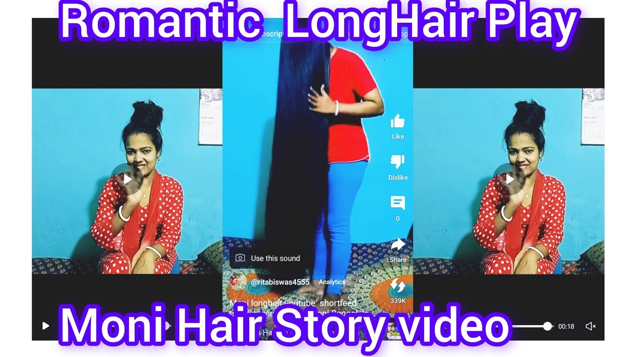 Romantic Hair Play with wife ll Moni LongHair New Story video llMoni ...