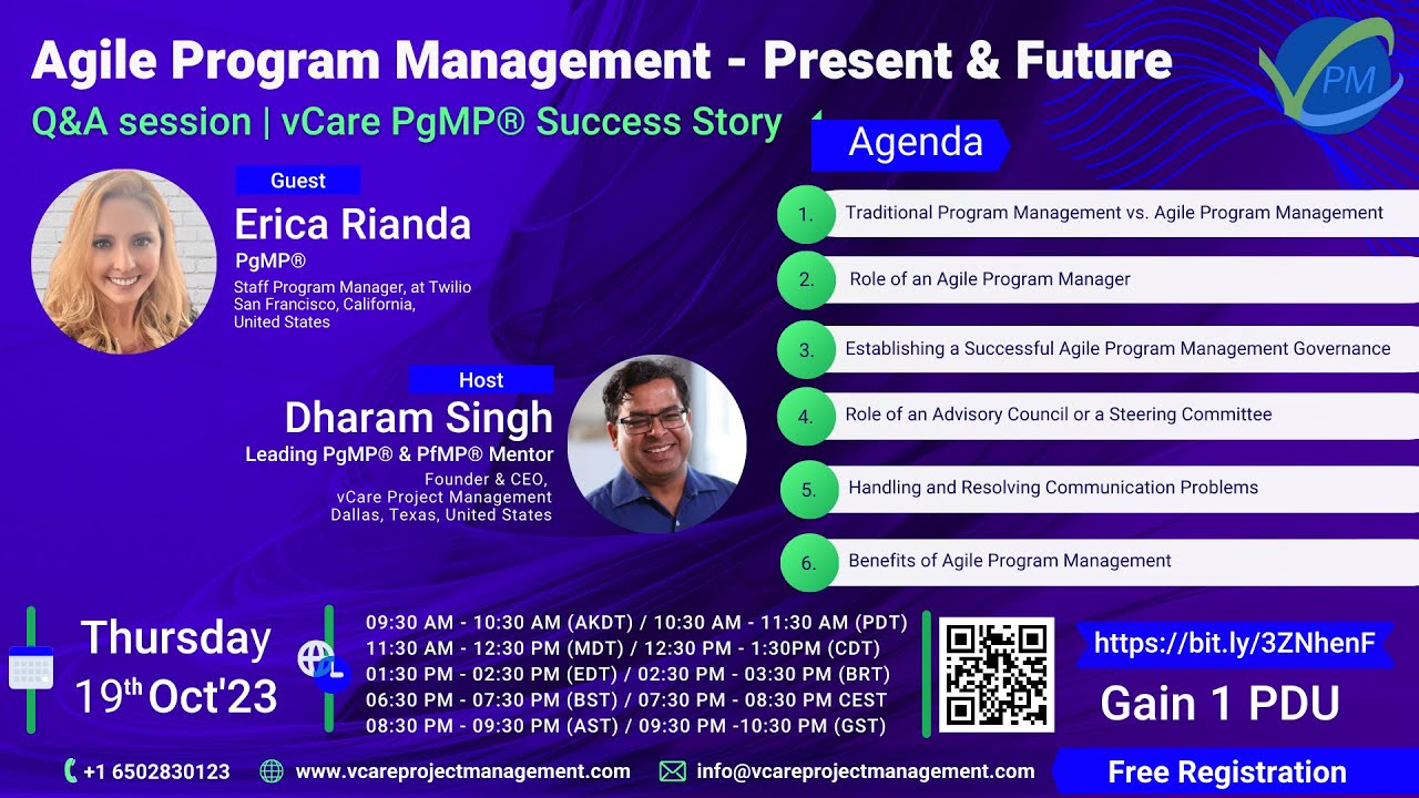 Agile Program Management - Present & Future | Promo | Erica Rianda ...