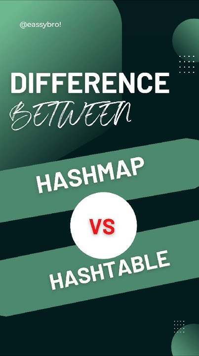 Hashmap vs Hashtable #shorts #hashing - YouTube