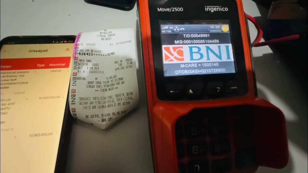 TAMPILAN SETRUK DARI MESIN EDC BNI TER UPDATE 2024 ‼️#agenbrilink - YouTube