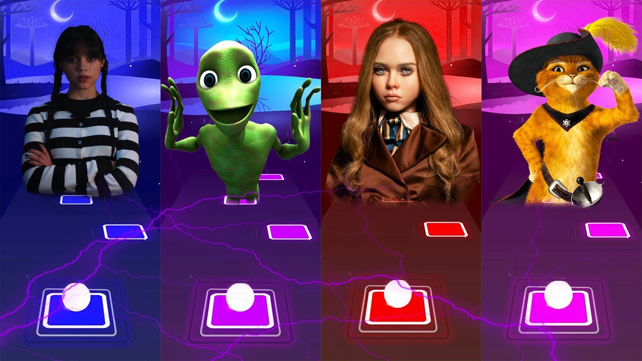 Wednesday Addams VS Alien Dance VS M3gan (Megan) VS Cute Cat - Tiles ...