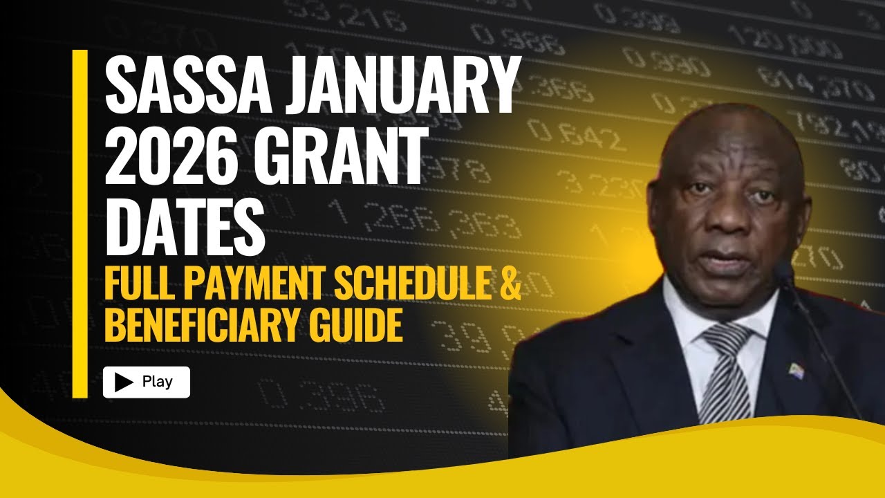SASSA January 2026 Grant Dates confirmed Complete Payment Schedule ...