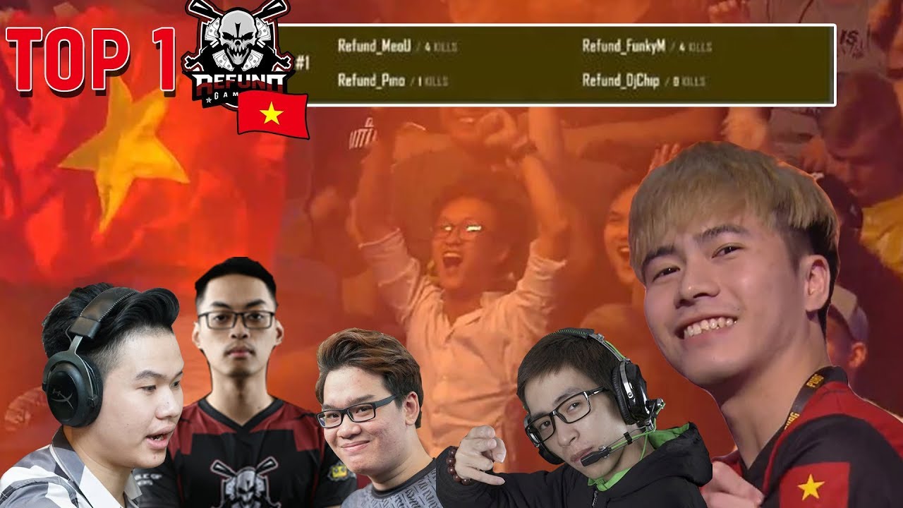 Cảm Xúc Của Các Streamer Khi Refund Gaming Giành Top 1 FPP | PGI 2018 - YouTube