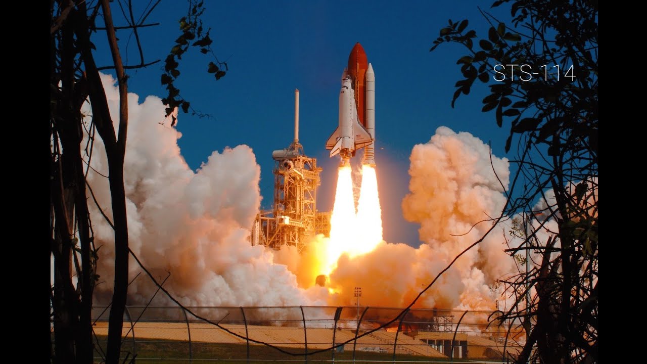 STS-114 Space Shuttle Discovery full launch and ascent HD with enhanced ...
