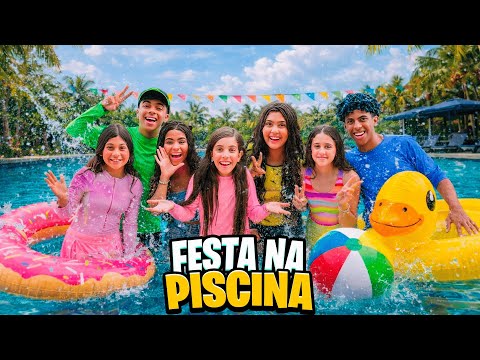 FESTA NA PISCINA COM NOSSOS AMIGOS *TUDO QUE ROLOU !!! ☀️🏝️🛟