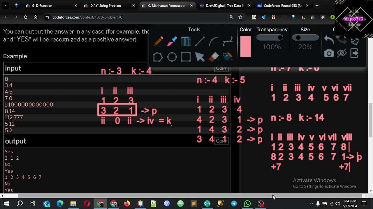 C. Manhattan Permutations | Codeforces Round 953 (Div. 2) | CP in Bangla | java solution - YouTube