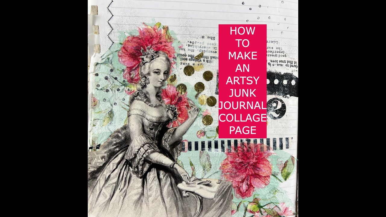 How to make an easy collage page for your junk journal - YouTube