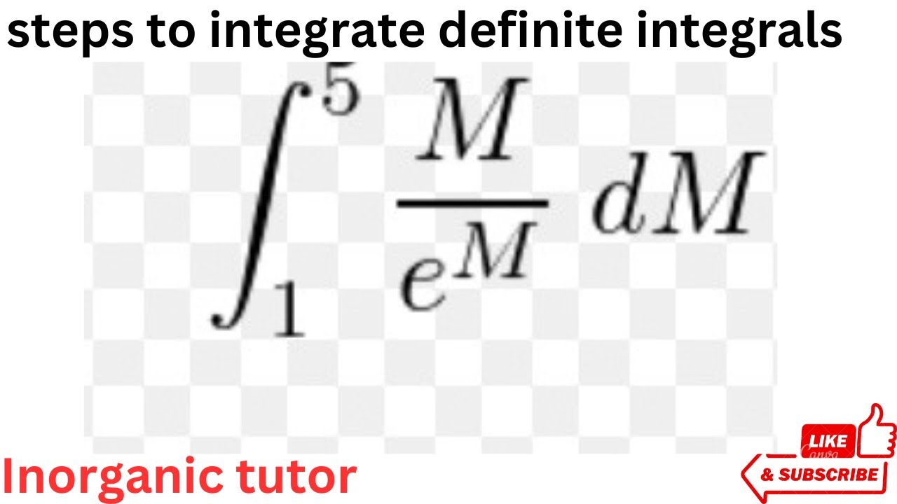 How to integrate definite integral of M/e^M dM over the limit 1-5(Quiz 2,24/25) - YouTube