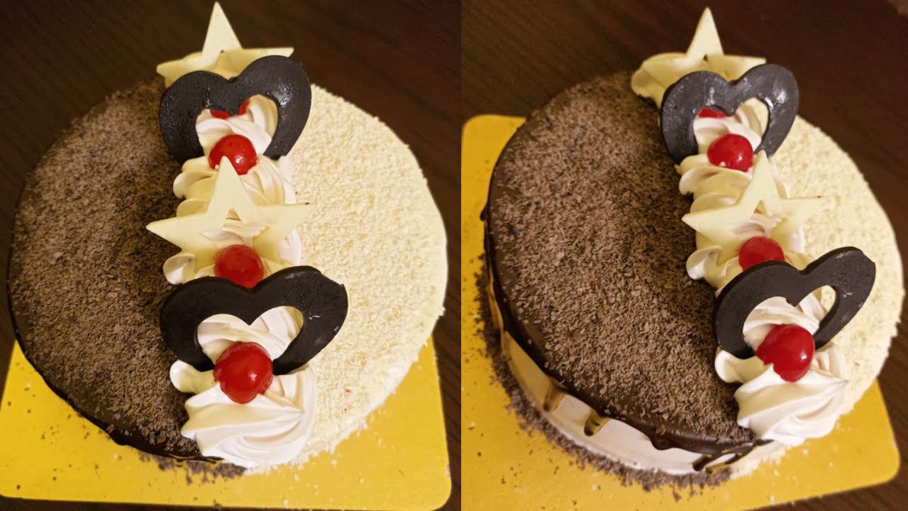 1/2 pound cake Decoration Ideas || Simple 1 pound Cake design || Sweet ...