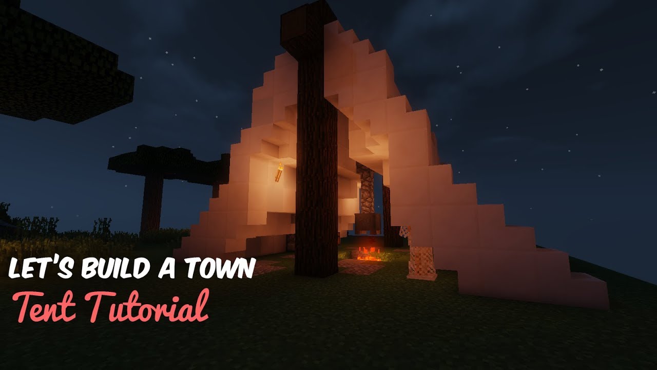 Let's Build A Town - Tent | Minecraft Tutorial - YouTube