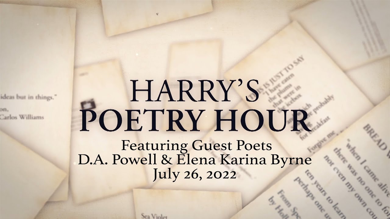 Harry's Poetry Hour: D.A. Powell & Elena Karina Byrne - YouTube