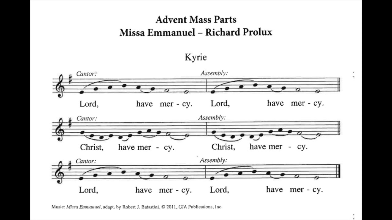 Kyrie Missa Emmanuel - YouTube