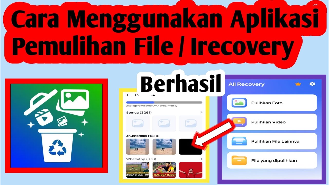 Cara Menggunakan Aplikasi Pemulihan File | Irecovery - YouTube