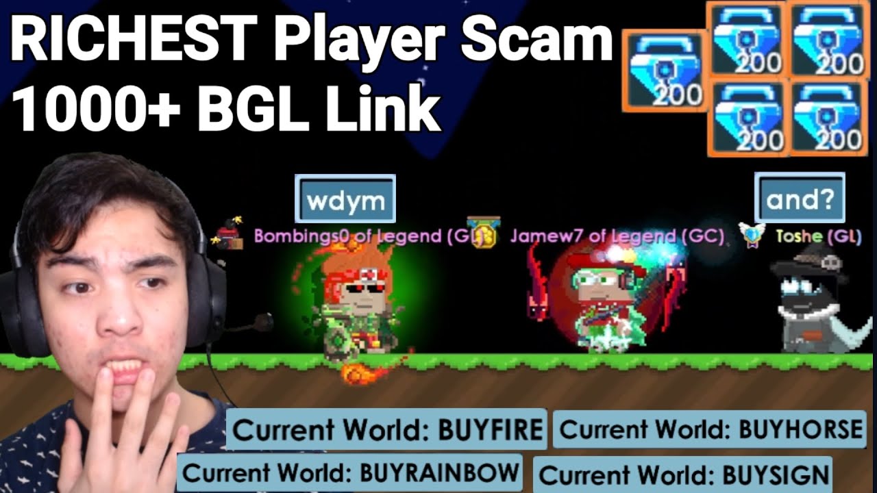 RICHEST Player Scam 1000+BGL Worth WORLD Links! + (Fake 1 Year Link ...