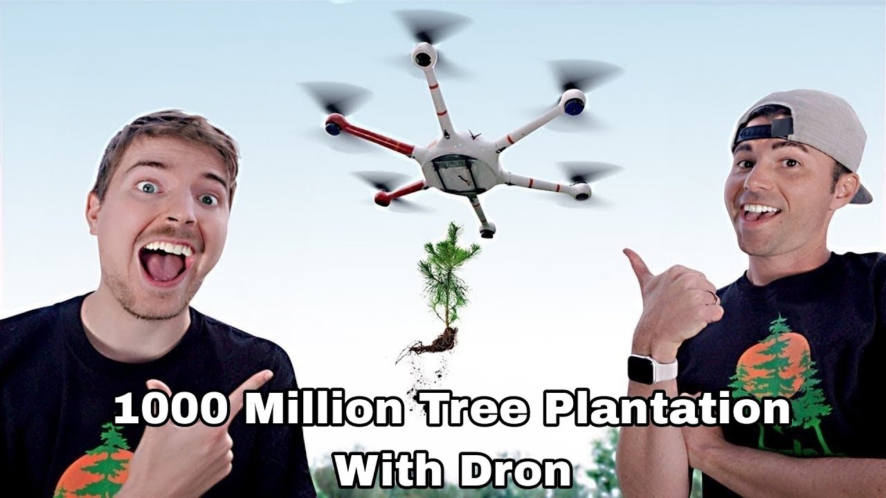 1000 Million Tree Plantation With Dron | Mr beast Video | New Channel ...