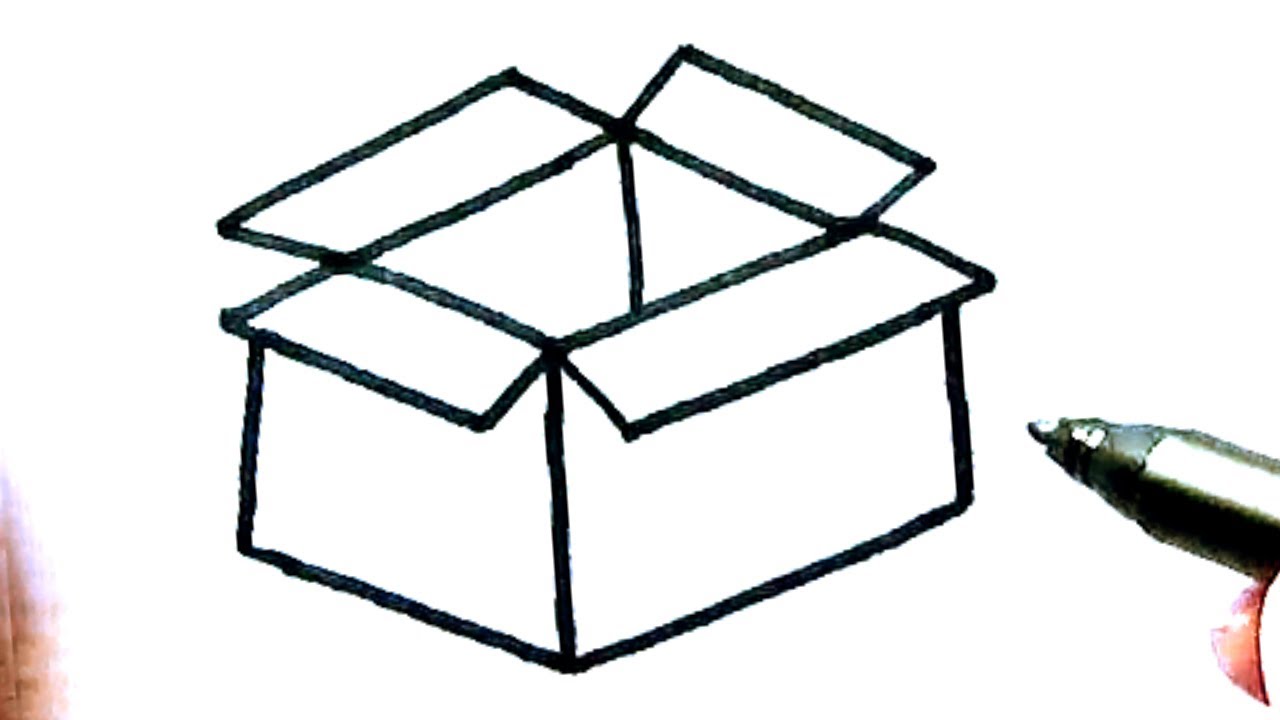 Cmo Dibujar Una Caja Paso A Paso Dibujo De Caja