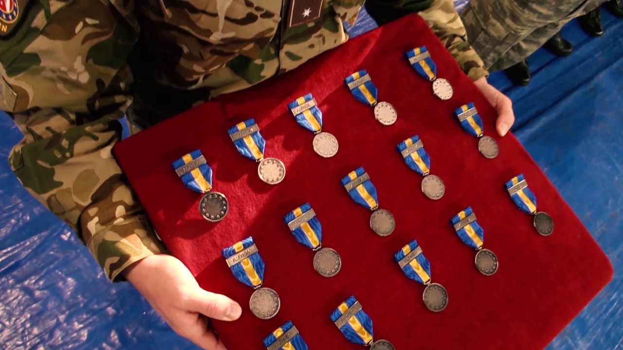 Medal Parade at the EUFOR HQ in Camp Butmir, Sarajevo - YouTube
