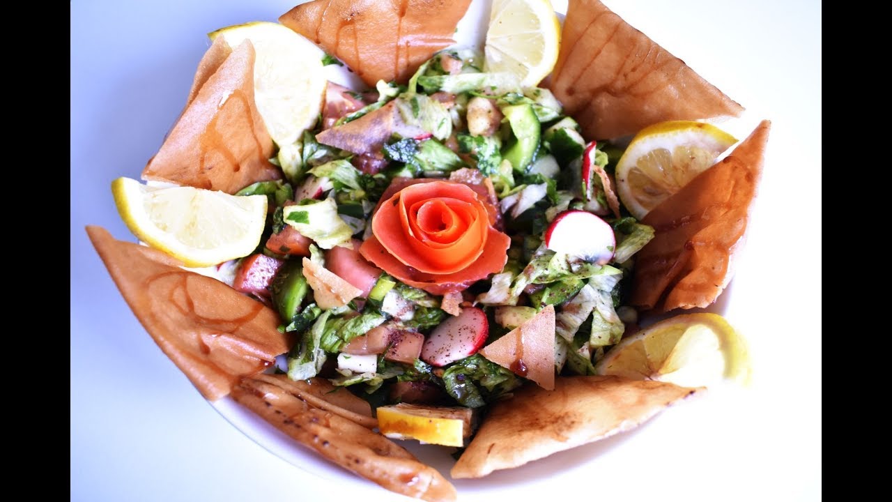 How to make Fattoush Salad - Middle Eastern Pitta salad recipe - YouTube