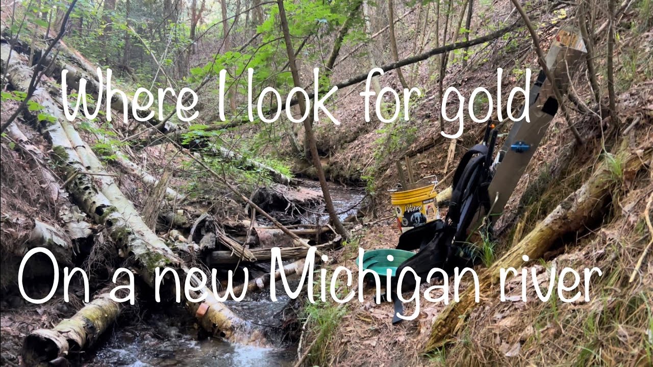 Where I look for gold on a new Michigan river - YouTube