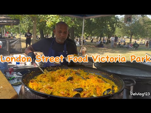 London Street food Victoria Park on a hot summer day - YouTube