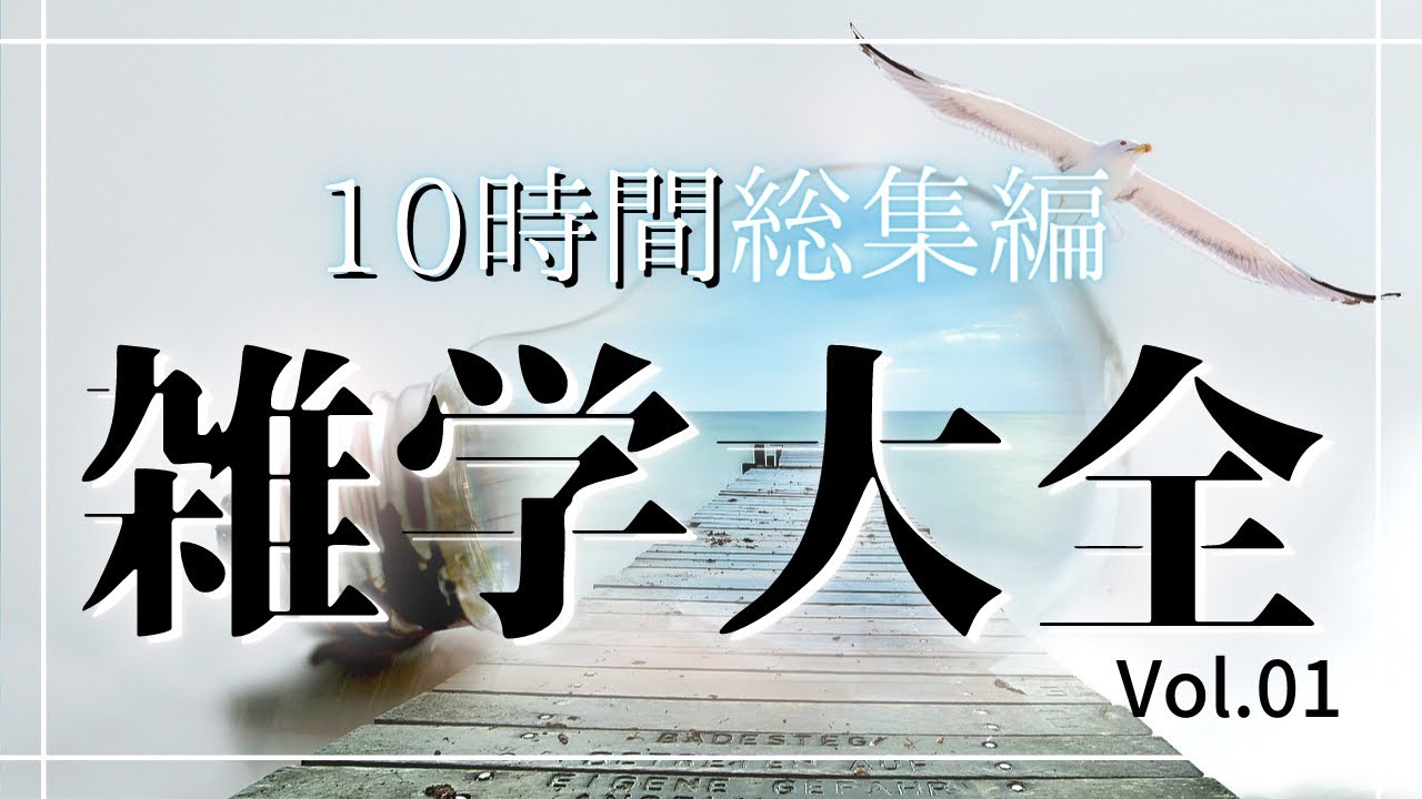 【睡眠導入用雑学】10時間総集編雑学大全|癒しの Bgm付き【寝落ち用•作業用】【3時間】 Youtube