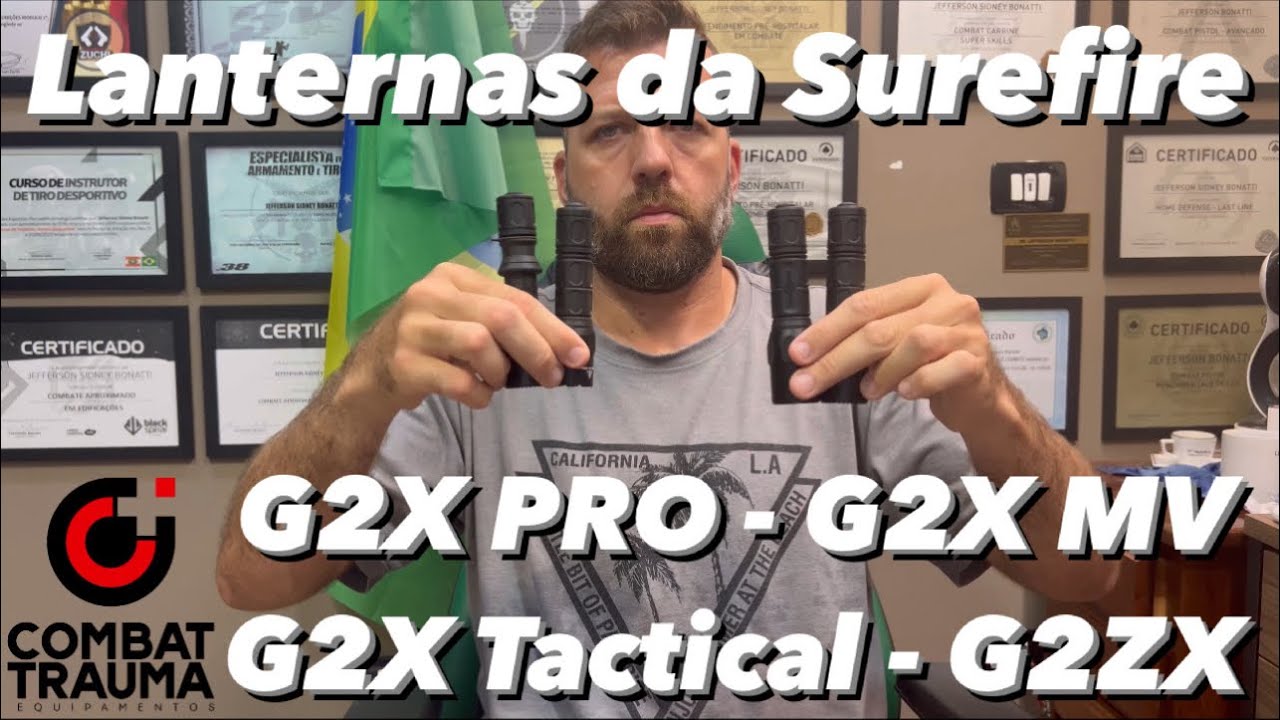 Lanternas da Surefire modelos G2X PRO, G2X TACTICAL, G2X MV, G2ZX ...