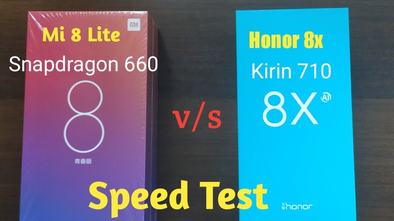 Xiaomi Mi8 Lite vs Honor 8x Speed Test : which one is more fast ? - YouTube
