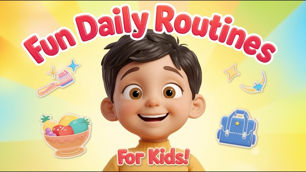 🌞 My Daily Routines! Fun Learning for Kids (Morning to Night) 🌙 - YouTube