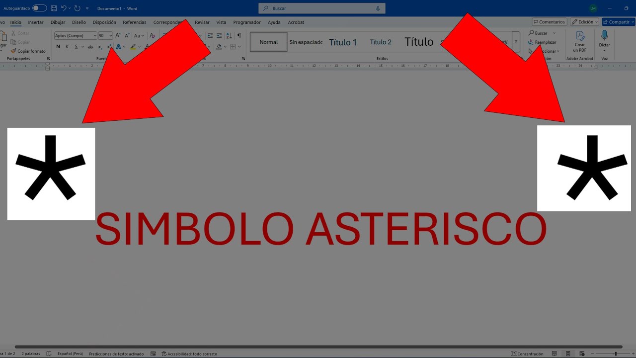 Como hacer el signo del asterisco con tu teclado (*) - YouTube