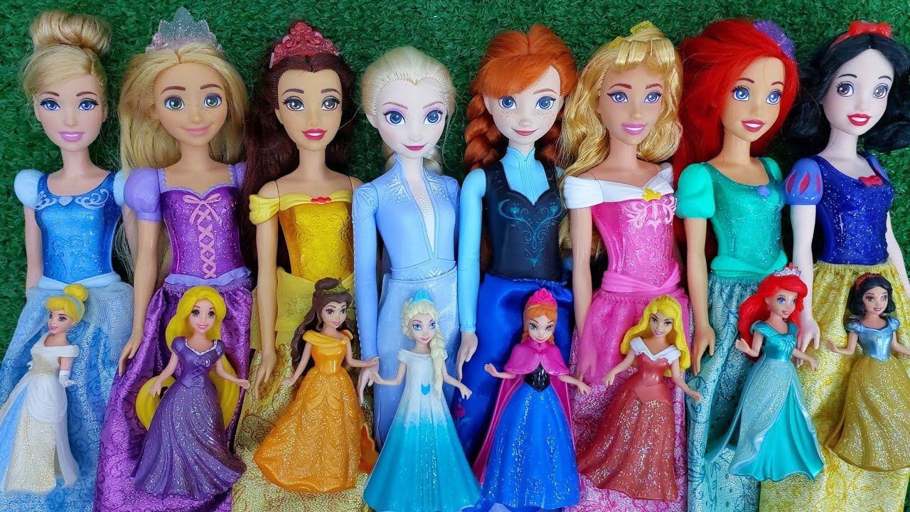 ASMR | Unboxing Disney Princess Spin & Reveal Surprise Dolls! 9 Minutes ...