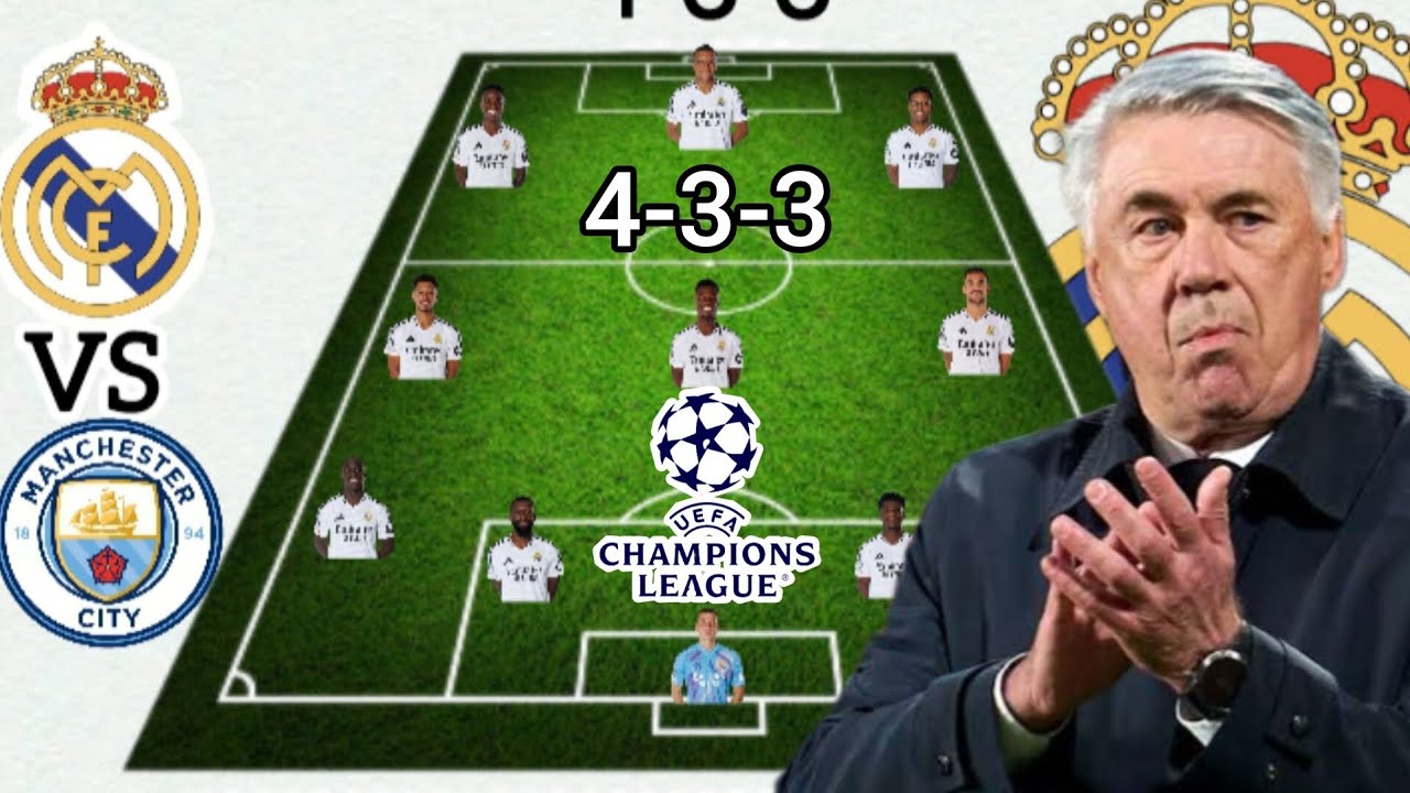 UCL MATCH DAY🔥🔥: REAL MADRID VS MAN CITY STRONGEST Potential 4-3-3 Line-up In The Champions ...